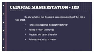 Impulse Control Disorder | Psychiatric Nursing | Juhin J | PPT