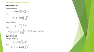 Impulse excitation technique , experimental stress analysis | PPT