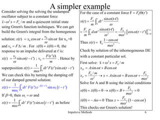 impulse(GreensFn), Principle of Superposition | PPT