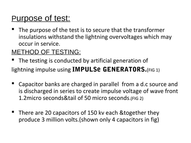 Impulse test for power transformers | PPT