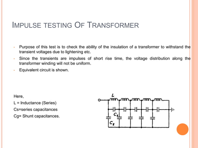 Impulse testing of transformer | PPTX | Consumer Electronics ...