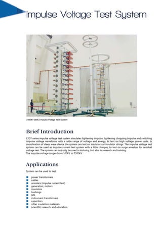 Impulse voltage test system | PDF