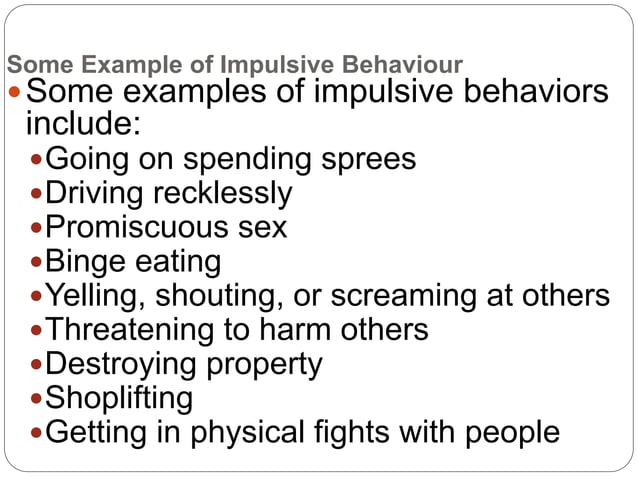 Impulsive behavior and borderline personality disorder | PPT