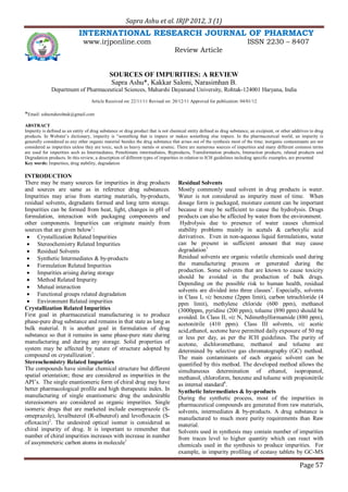 Impurities | PDF