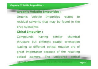 Impurities in DS & DP | PDF