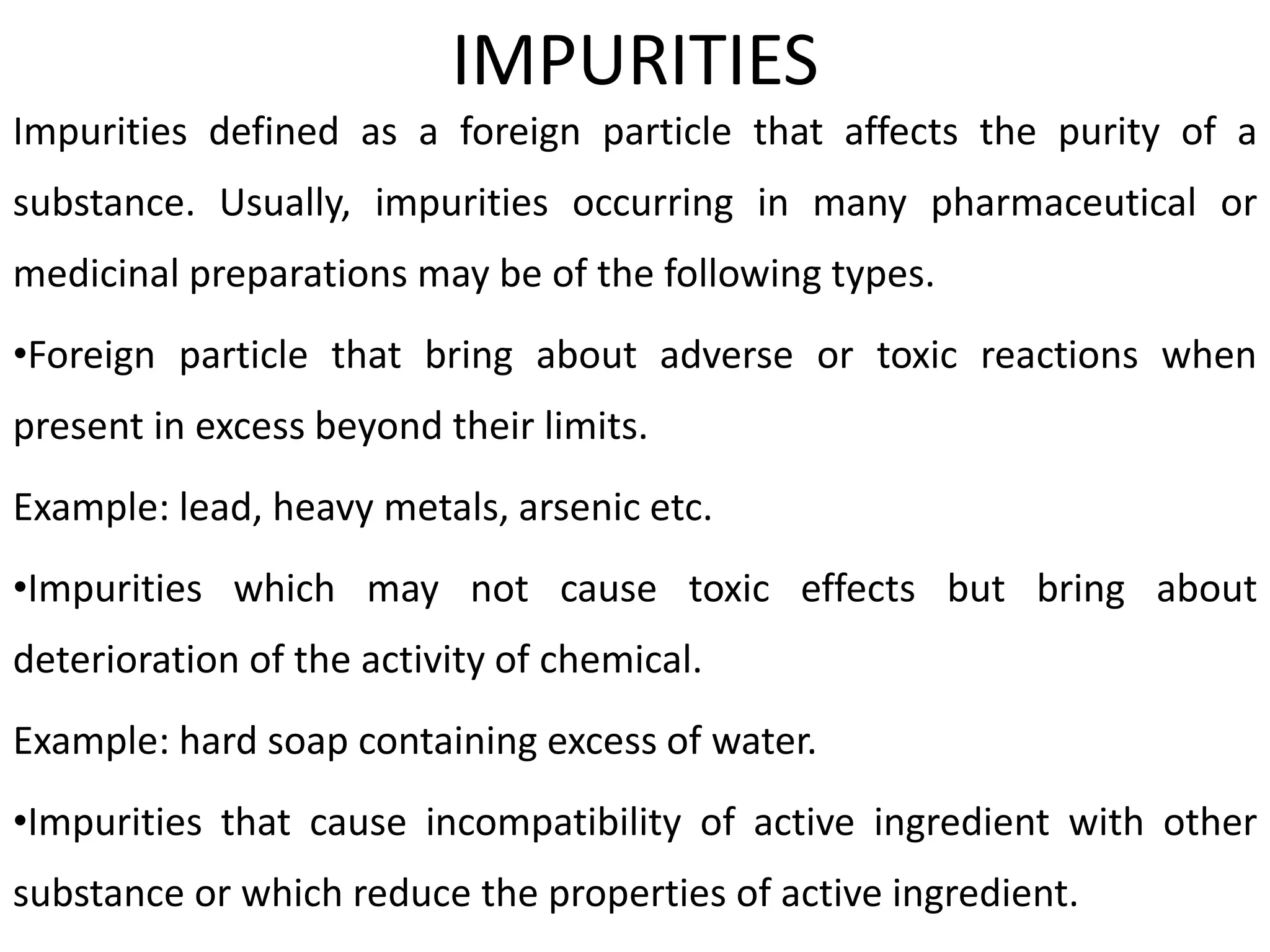 Impurities | PPTX