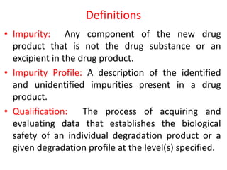 Impurities ICH Q3 Guidelines Au Vivek Jain | PPTX