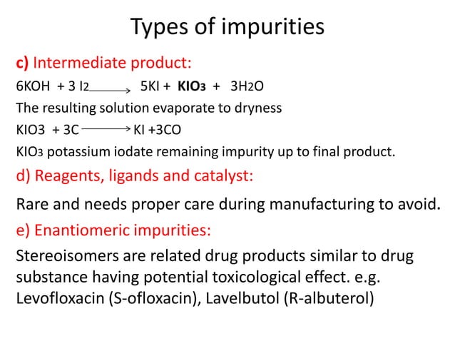 Impurities in Pharmaceutical Substances | PDF