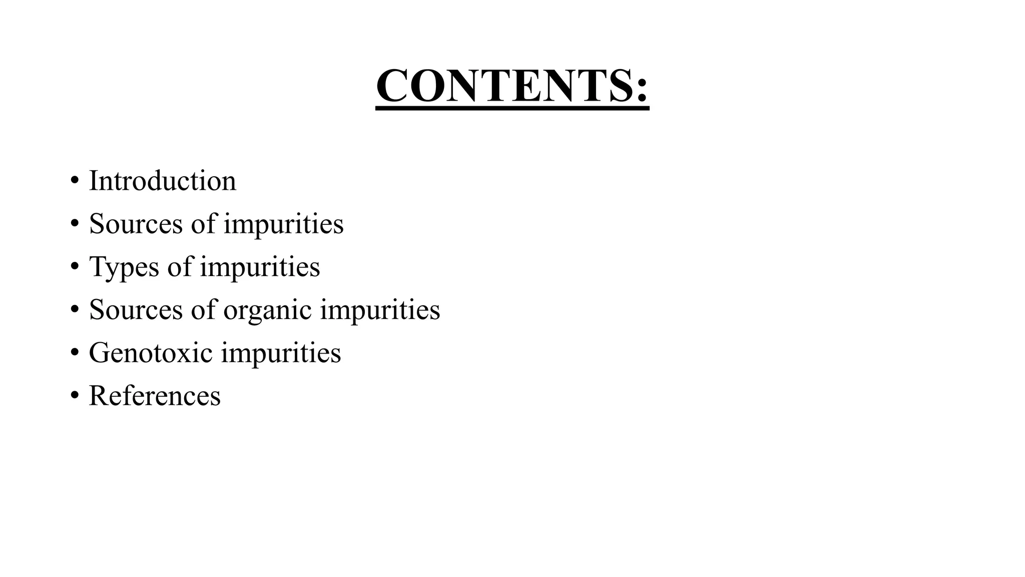 IMPURITIES IN API’s INCLUDING GENOTOXIC IMPURITIES.pptx