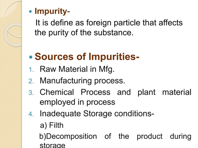 Impurities in pharmaceutical substances | PPTX | Science
