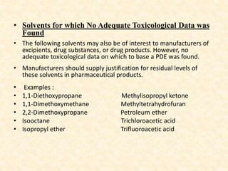 Impurities in residual solvents raj presentation | PPTX