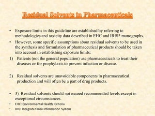 Impurities in residual solvents raj presentation | PPTX