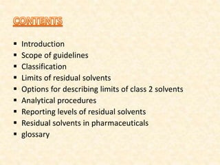 Impurities in residual solvents raj presentation | PPTX