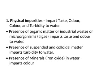 Impurities of Water and their Significance.pptx