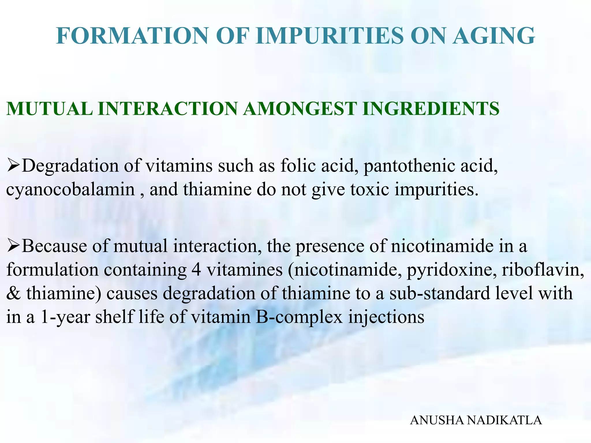 IMPURITY PROFILING (SOURCES OF IMPURITIES) | PPTX