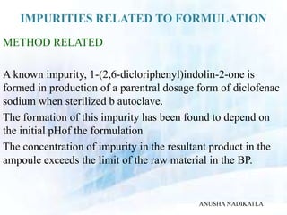 IMPURITY PROFILING (SOURCES OF IMPURITIES) | PPT