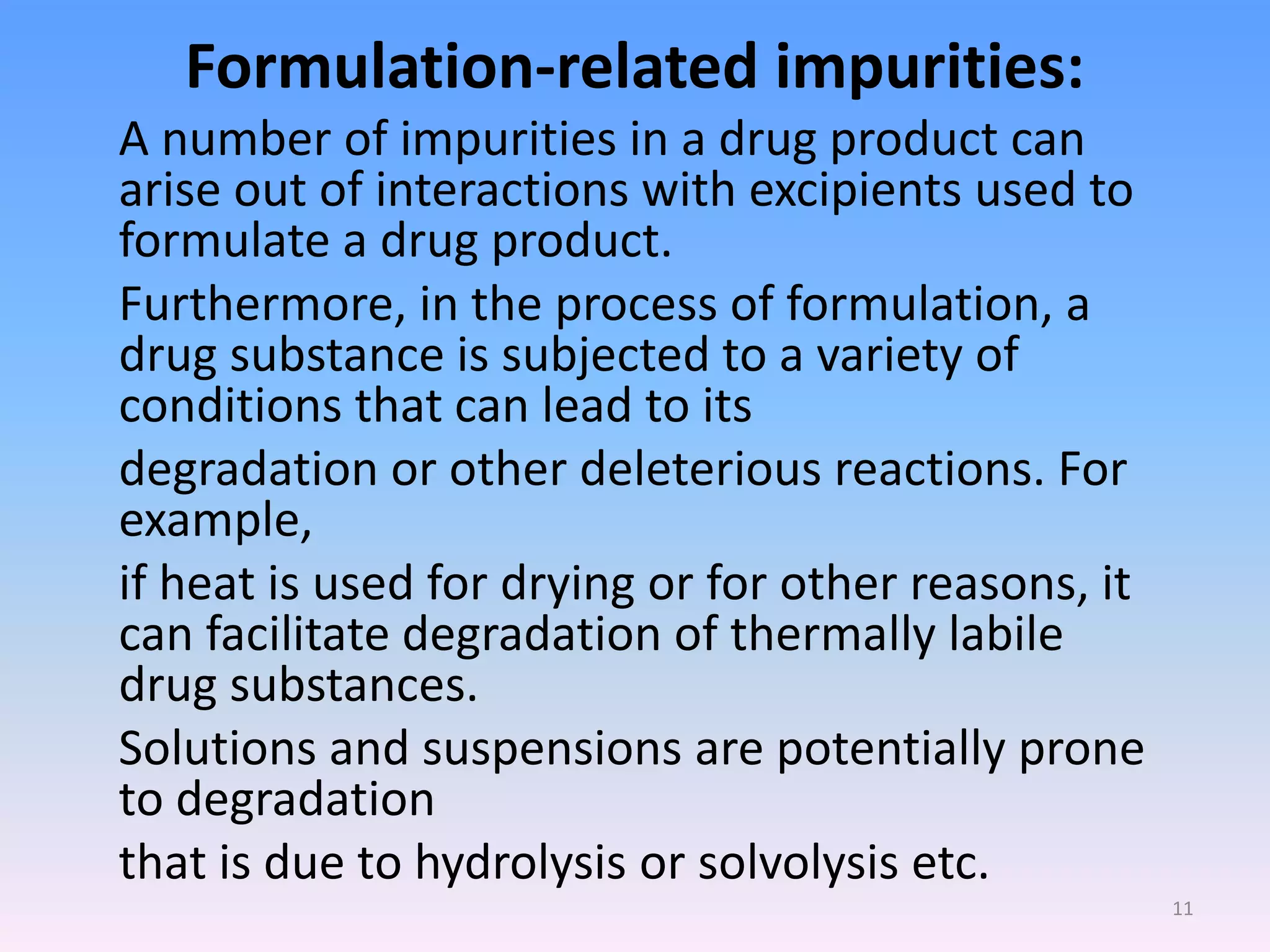 Basics of Impurity Profiling | PPTX