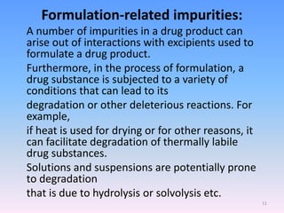 Basics of Impurity Profiling | PPTX