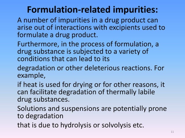Basics of Impurity Profiling | PPTX | Chemistry | Science