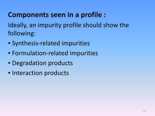Basics of Impurity Profiling | PPTX