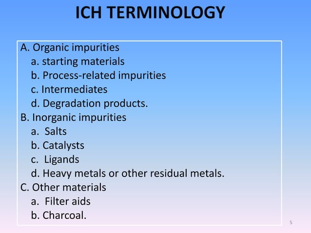 Basics of Impurity Profiling | PPTX | Chemistry | Science
