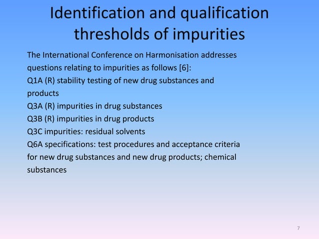 Basics of Impurity Profiling | PPTX | Chemistry | Science