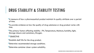 Impurity Profiling & Degradant Characterization- UNIT 3 (Dhanashree ...