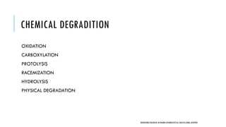 Impurity Profiling & Degradant Characterization- UNIT 3 (Dhanashree ...