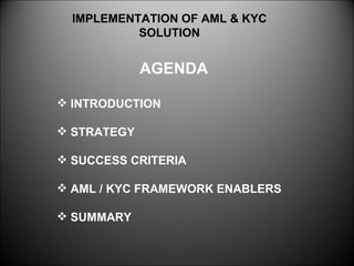 implementing kyc&aml solutions | PPT