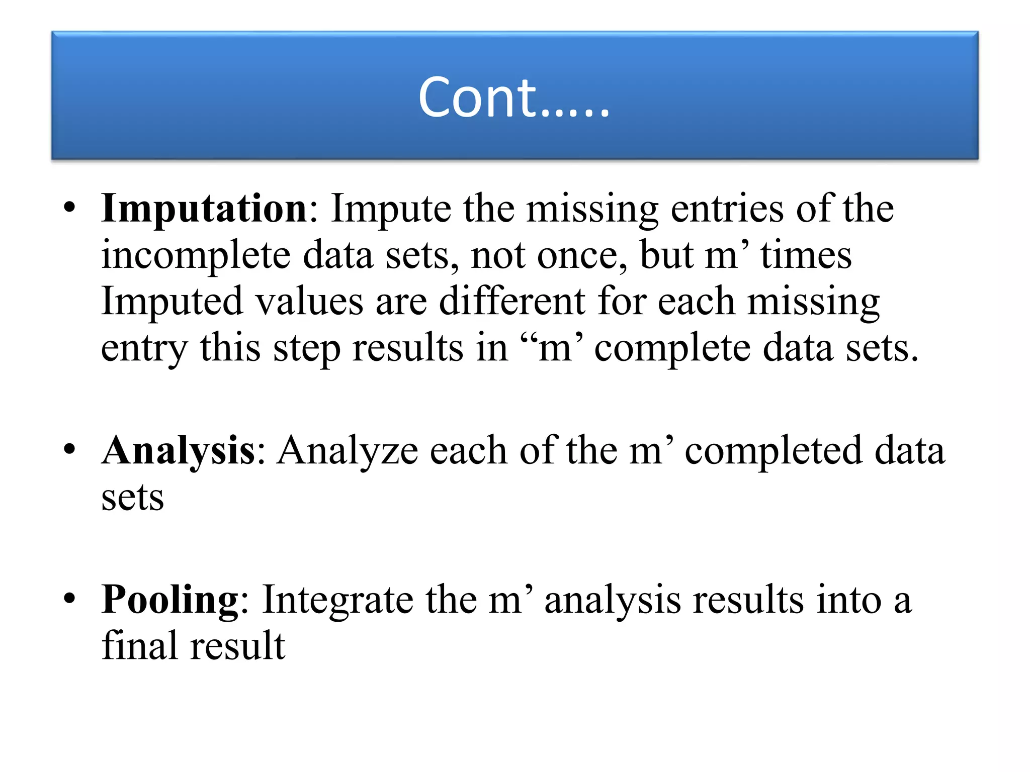 Imputation of missing data in clinical trials | PPTX