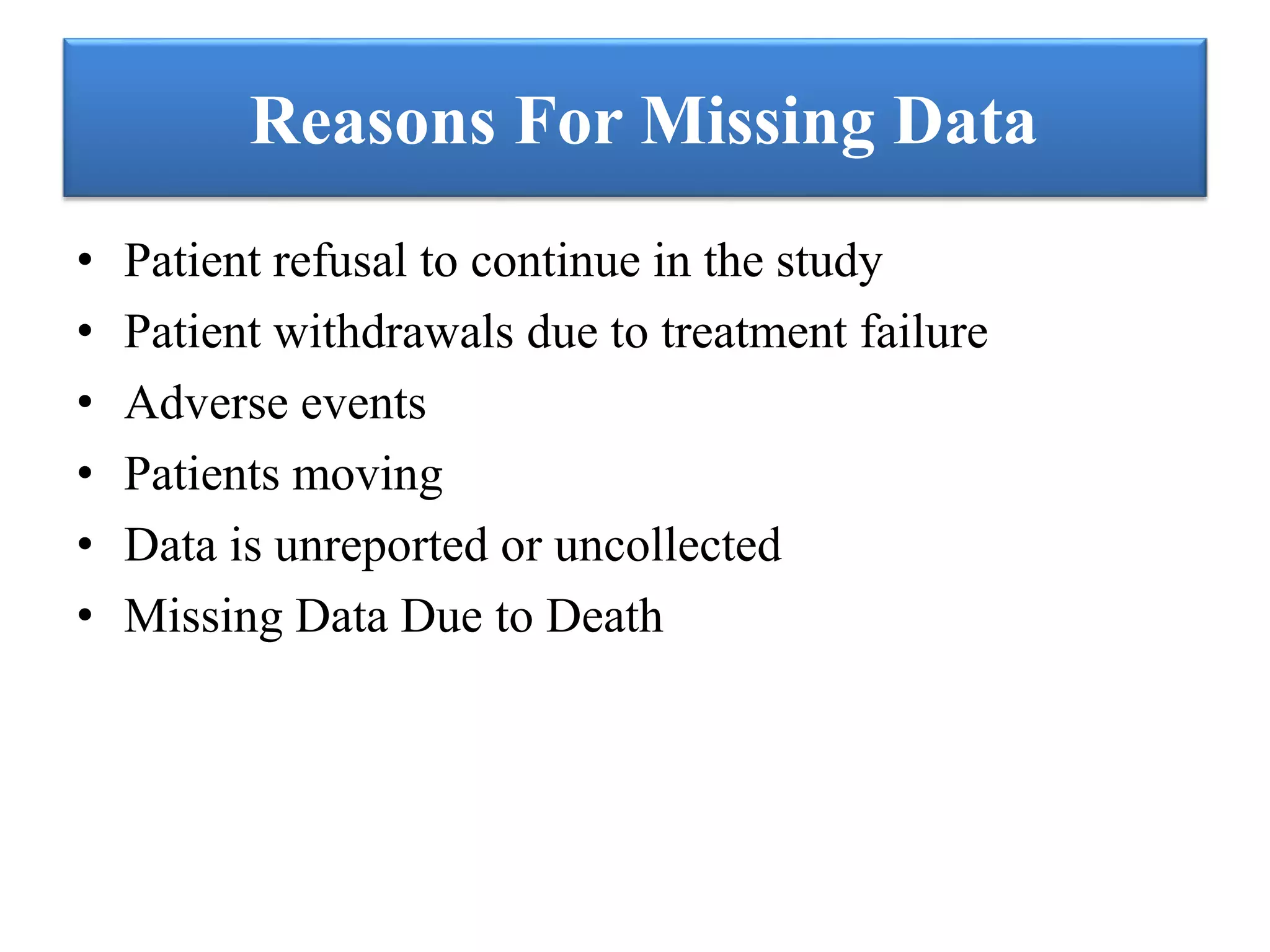 Imputation Of Missing Data In Clinical Trials Pptx Technology And Computing