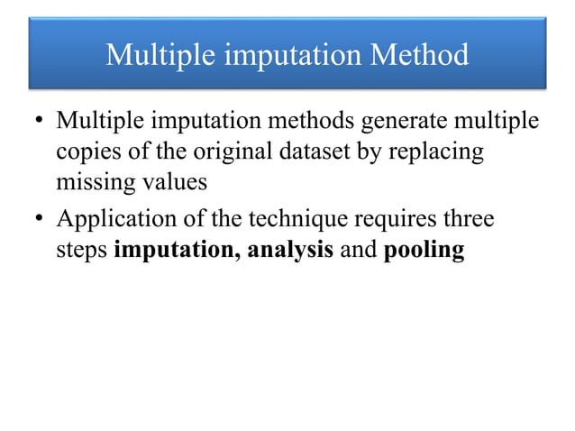 Imputation of missing data in clinical trials | PPTX | Technology & Computing