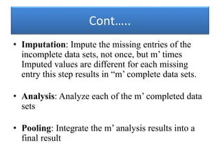 Imputation of missing data in clinical trials | PPTX