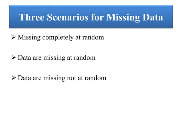 Imputation of missing data in clinical trials | PPTX | Technology & Computing