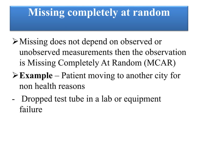Imputation of missing data in clinical trials | PPTX | Technology & Computing