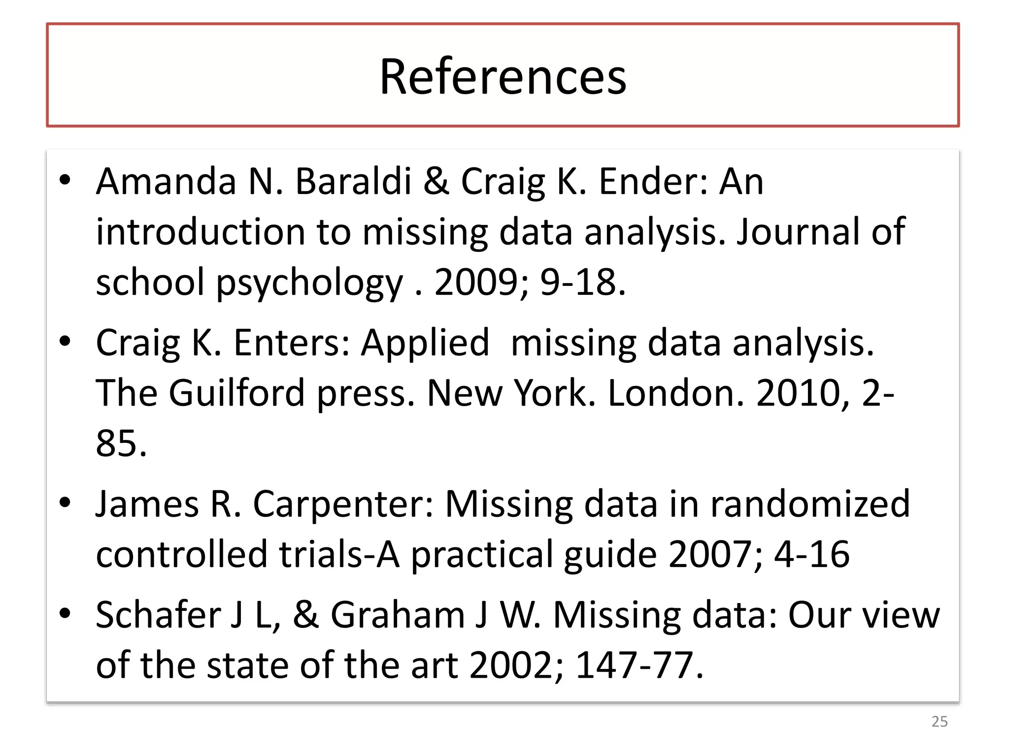 Imputation Techniques For Missing Data In Clinical Trials Pptx
