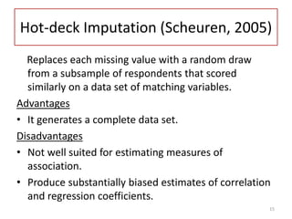 Imputation techniques for missing data in clinical trials | PPTX
