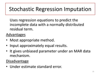 Imputation techniques for missing data in clinical trials | PPTX