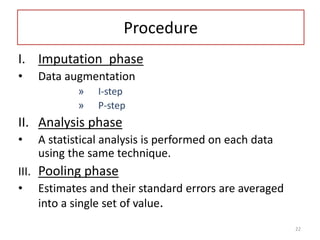 Imputation techniques for missing data in clinical trials | PPT