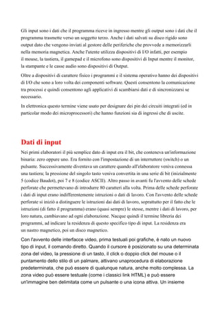 Imput e output | DOCX | Computer Peripherals | Computing