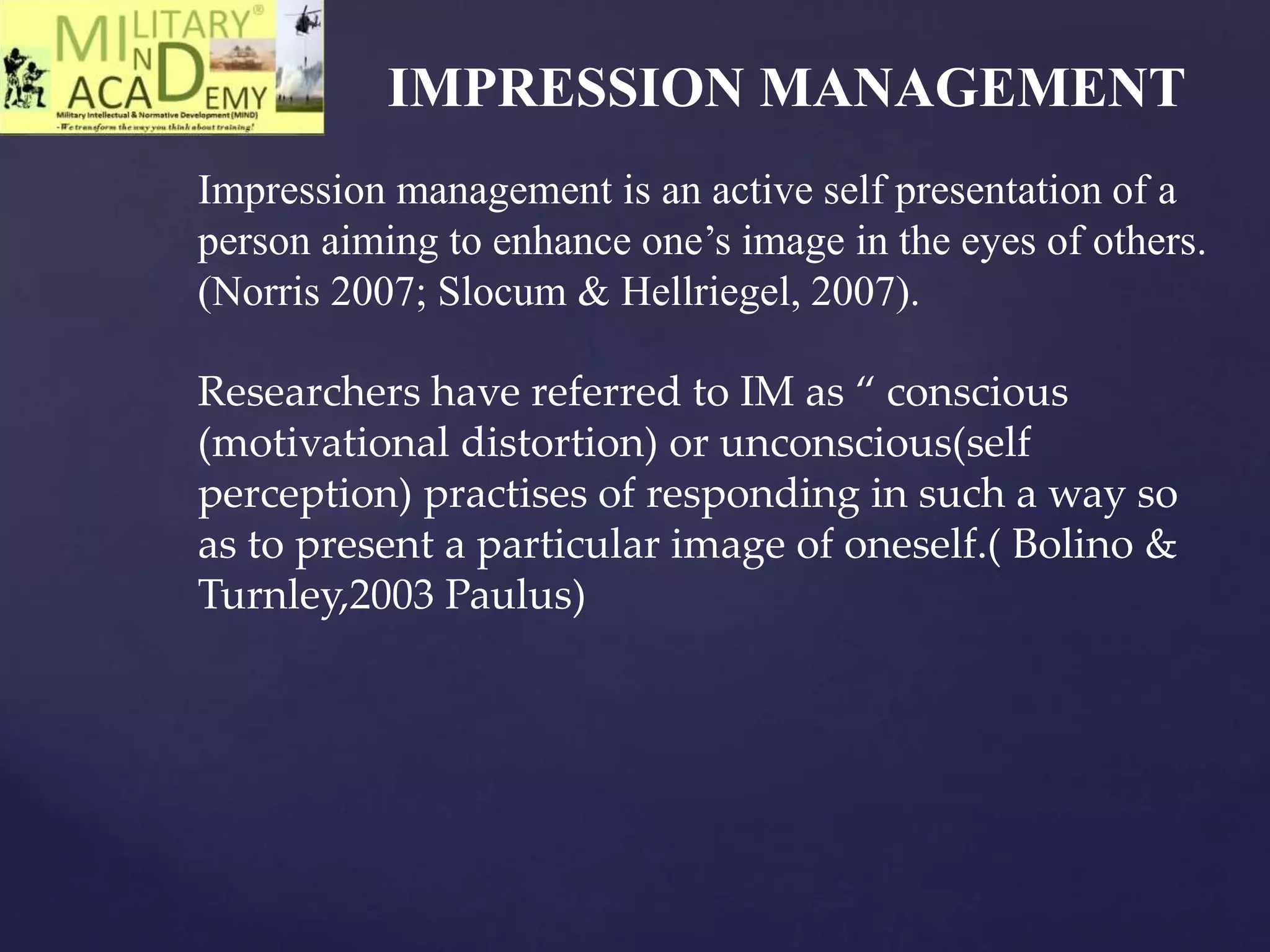 Impression Management Strategy final ppt | PPTX
