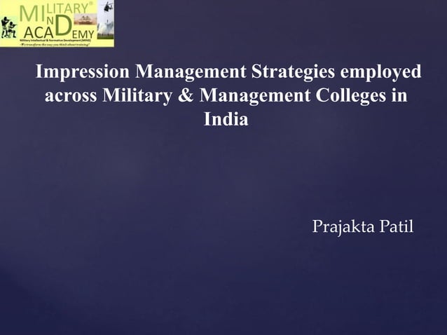 Impression Management Strategy final ppt | PPT