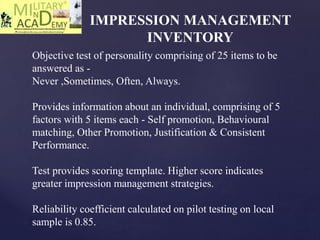 Impression Management Strategy final ppt | PPTX