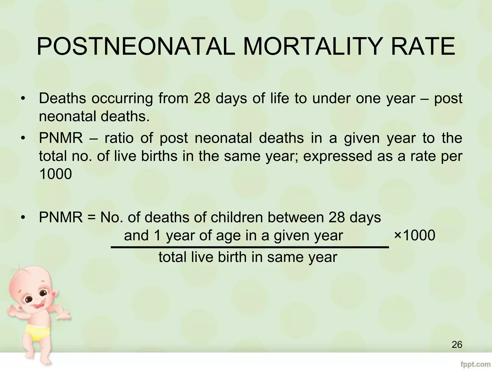 Infant Mortality Rate, perinatal mortality | PPTX