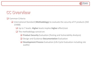 Common Criteria service overview for Developers - jtsec a CC ...