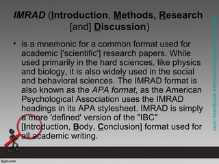 Imrad | PPT