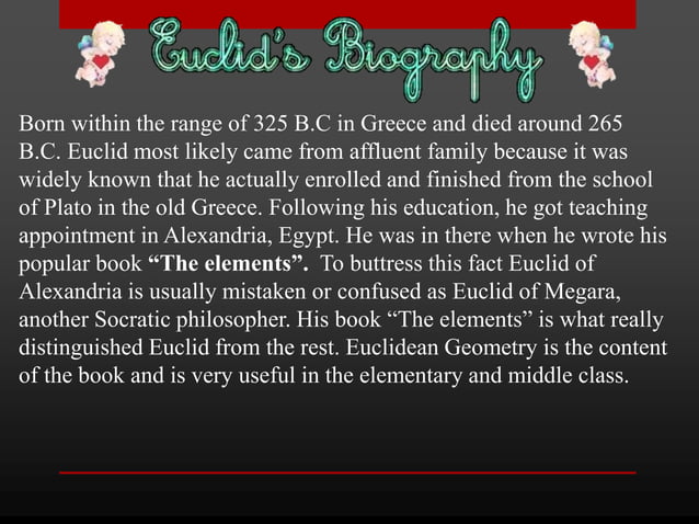 euclid's life and achievements | PPT