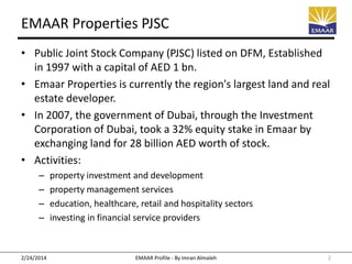 EMAAR Properties - Company Profile | PDF