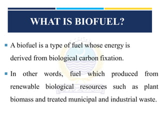 Biofuels and microbial application for biofertilizer production | PPT