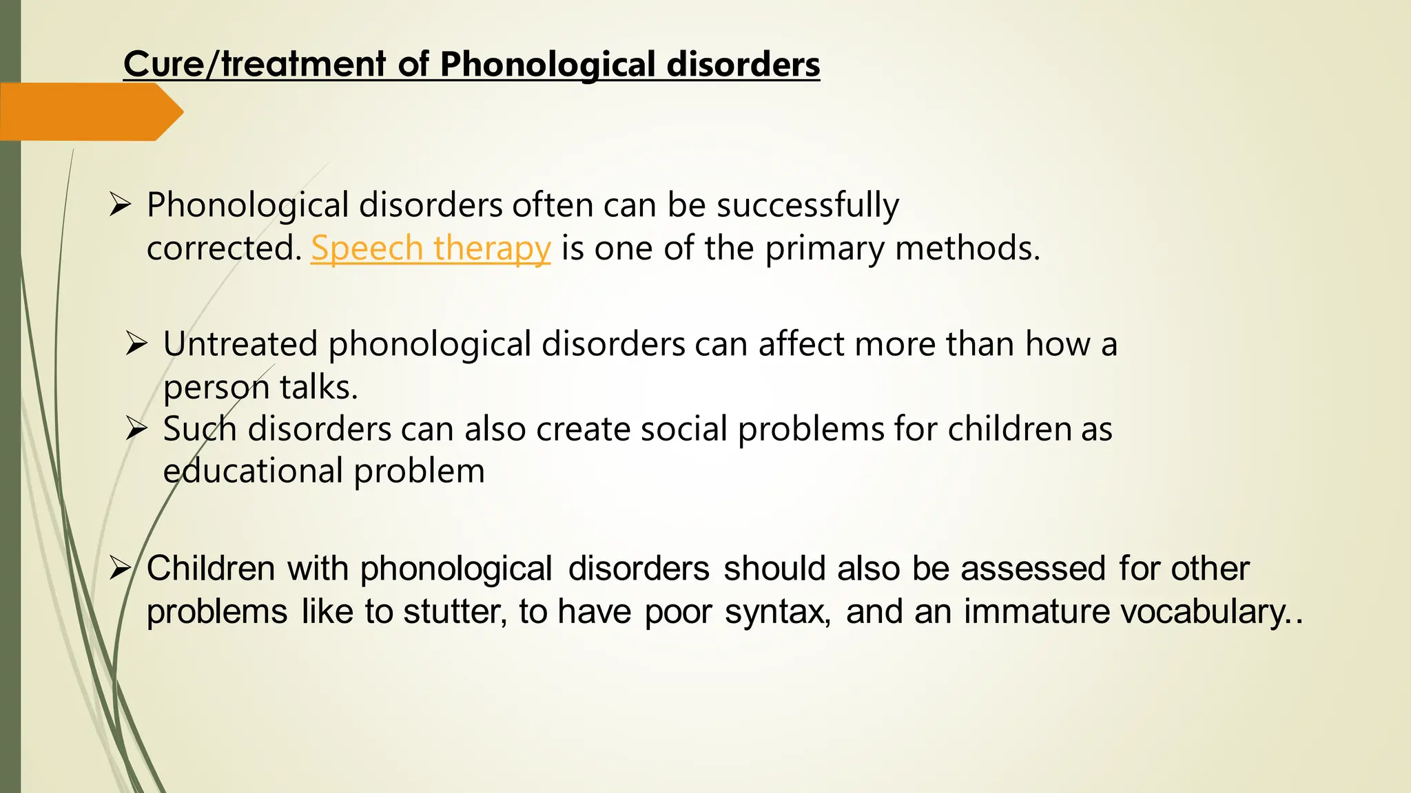 phonological disorders briefing & treatment | PDF